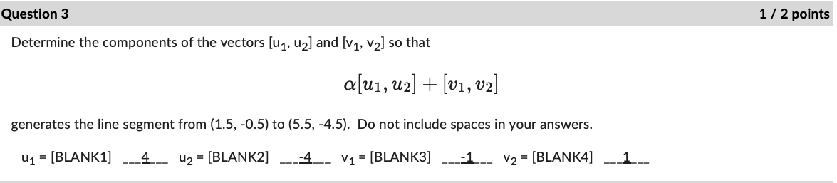 Solved Determine the components of the vectors [u1,u2] and | Chegg.com