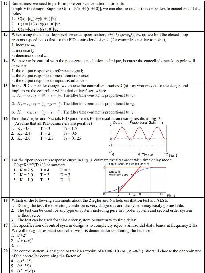 Solved appear in 12 Sometimes, we need to perform pole-zero | Chegg.com
