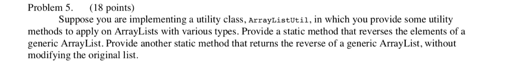 Solved Problem 5. (18 points) Suppose you are implementing a | Chegg.com