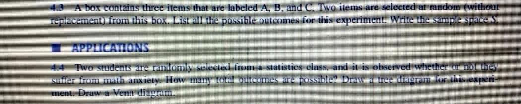 Solved A box contains three items that are labeled A, B. and | Chegg.com