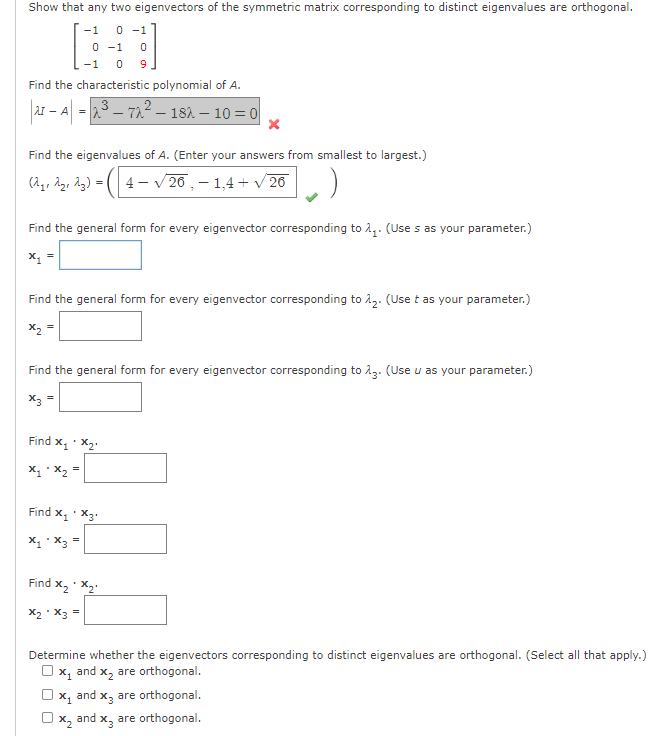 Solved ⎣⎡−10−10−10−109⎦⎤ Find the characteristic polynomial | Chegg.com