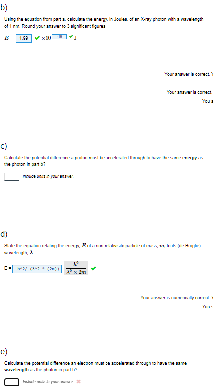 E = ﻿hc/Lambdab) ﻿E = 1.99x10^-16 ﻿as wavelength | Chegg.com