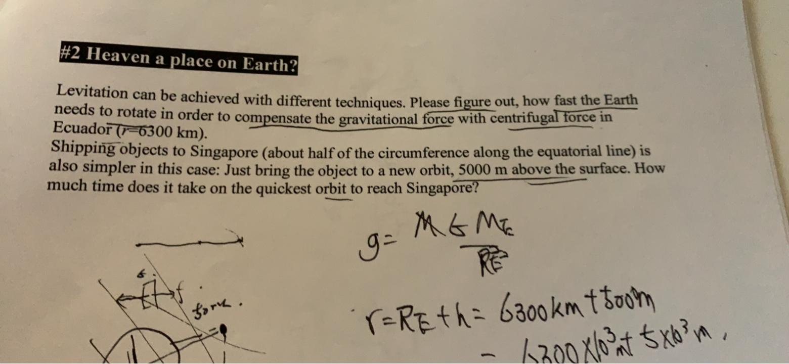 Solved #2 Heaven a place on Earth? Levitation can be | Chegg.com
