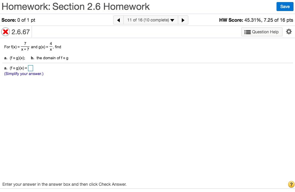 Solved Homework Section 2 6 Homework Save Score 0 Of 1 Pt