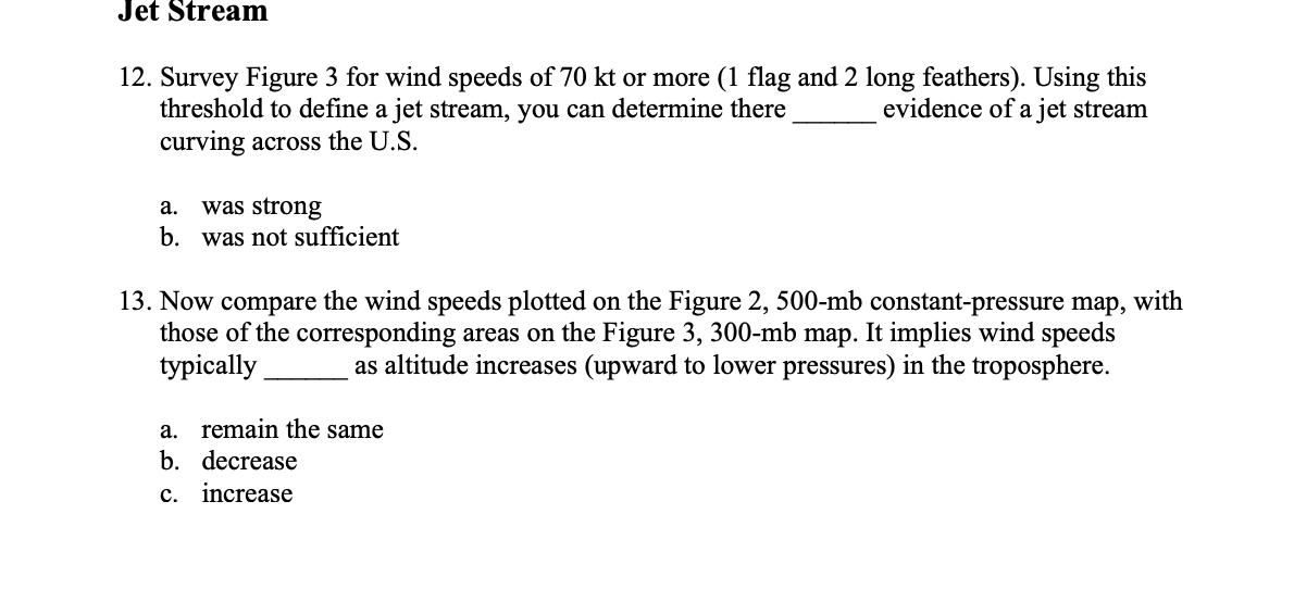 Solved Figure 3 is the 300 -mb constant-pressure map for | Chegg.com
