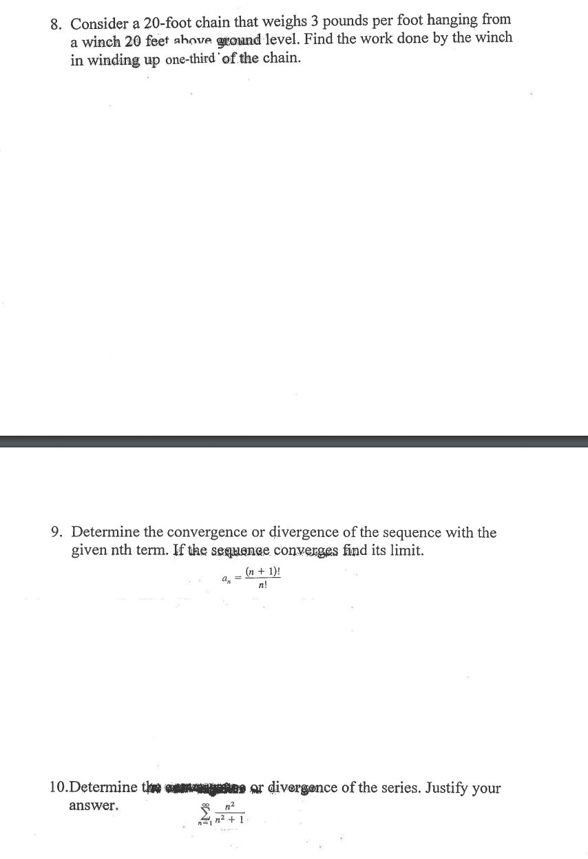 Solved 8. Consider a 20 -foot chain that weighs 3 pounds per | Chegg.com