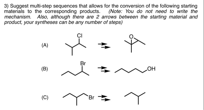 Solved 3) Suggest multi-step sequences that allows for the | Chegg.com