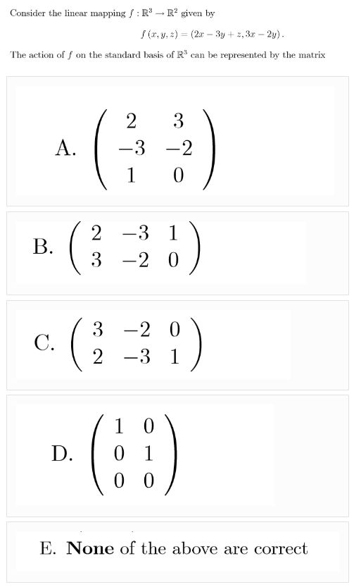 Solved Consider The Linear Mapping R R Given By Ff 