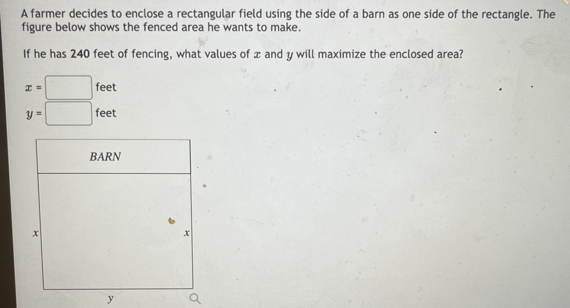 Solved A farmer wants to build a rectangular pen for their | Chegg.com