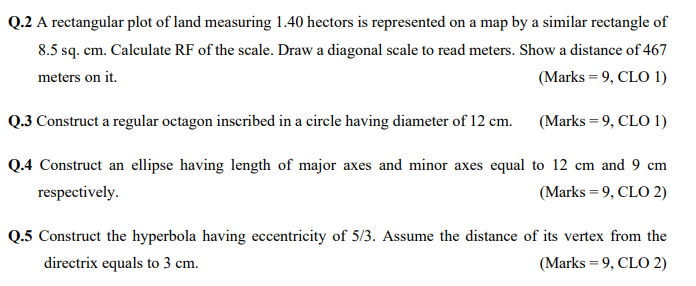 Solved Q.2 A rectangular plot of land measuring 1.40 hectors | Chegg.com