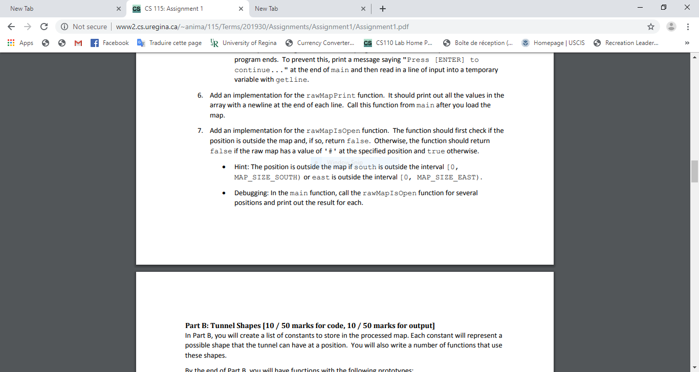 New Tab X CS CS 115: Assignment 1 X New Tab x + - X → | Chegg.com