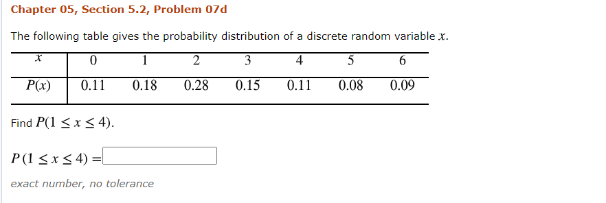 Solved Chapter 05, Section 5.2, Problem 070 The following | Chegg.com