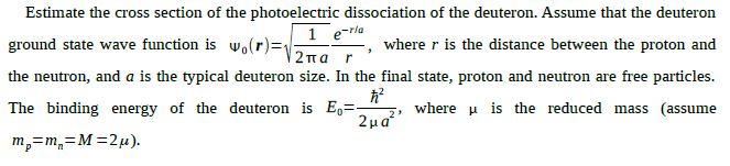 Solved Estimate the cross section of the photoelectric | Chegg.com