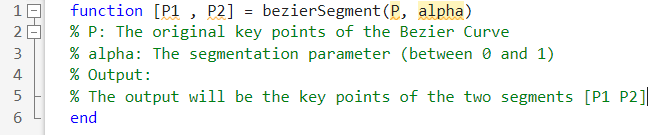 Solved This function takes the original control points of | Chegg.com