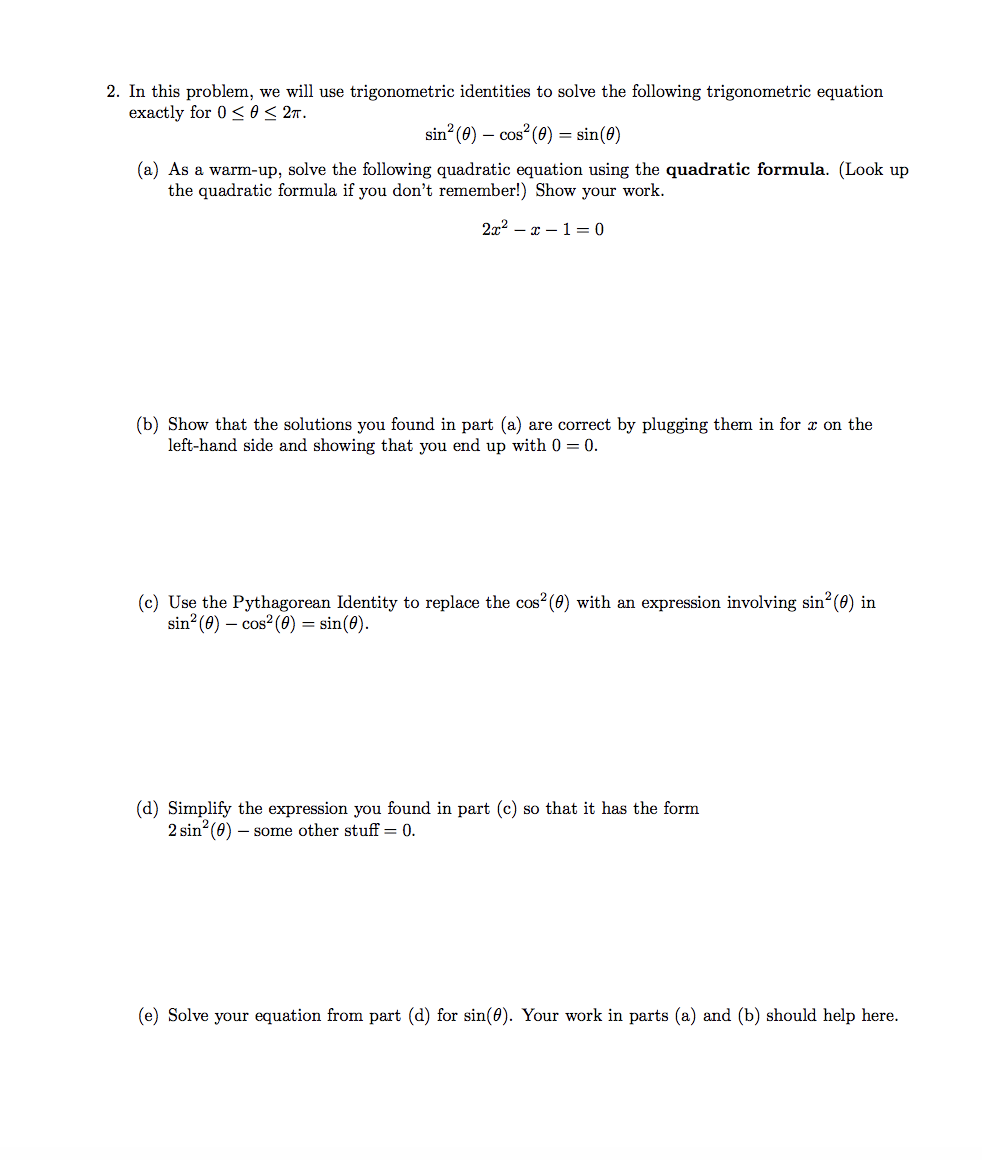 Solved 2 In This Problem We Will Use Trigonometric Chegg