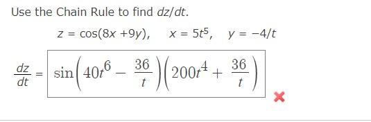 Solved Use the Chain Rule to find dz/dt. | Chegg.com