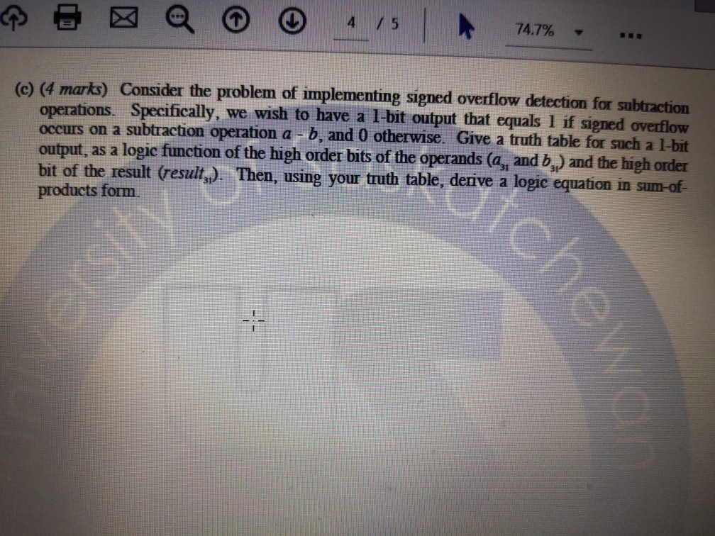 Solved P Q Ⓡ 4/5 74.7% (c) (4 marks) Consider the problem of | Chegg.com