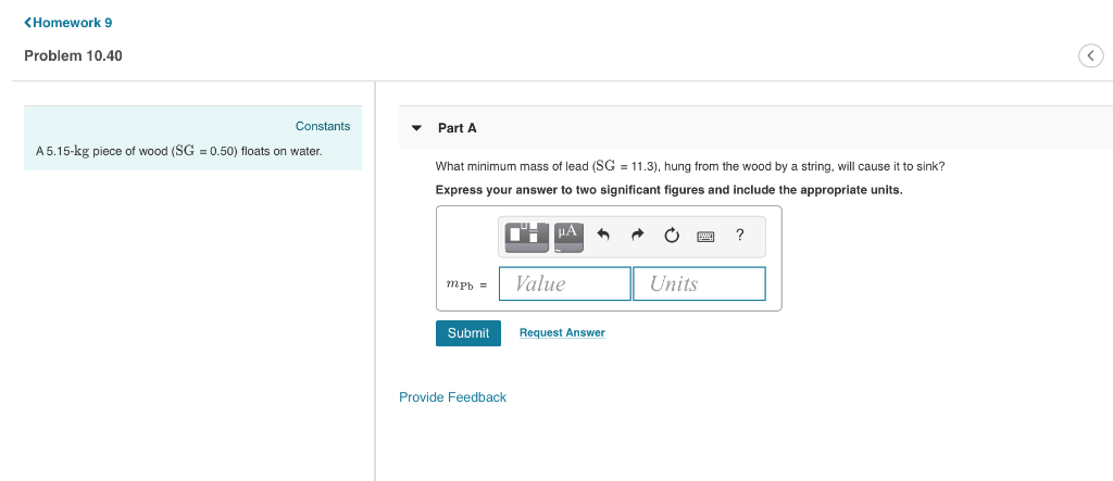 Solved Homework 9 Problem 10.40 Constants Part A A 5.15-kg | Chegg.com