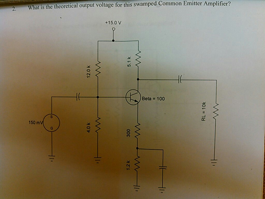 Solved What Is The Theoretical Output Voltage For This