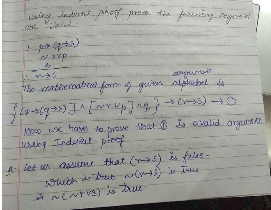 Solved Can you pls provide Indirect proof solutions for the | Chegg.com