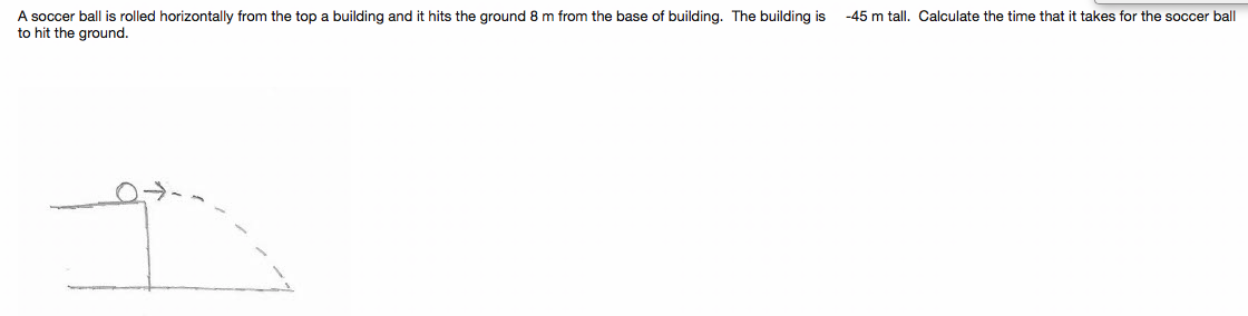 Solved -45 m tall. Calculate the time that it takes for the | Chegg.com