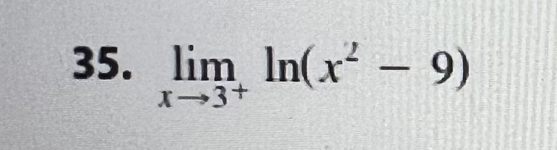 Solved limx→3+ln(x2−9) | Chegg.com