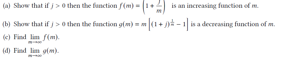 Solved = is an increasing function of m. m (a) Show that if | Chegg.com