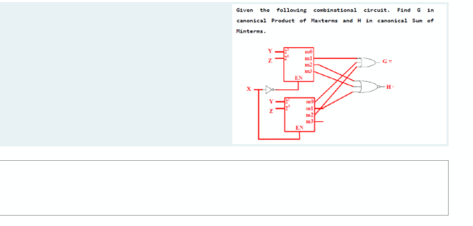 Solved Given the following combinational circuit. Find Gin | Chegg.com