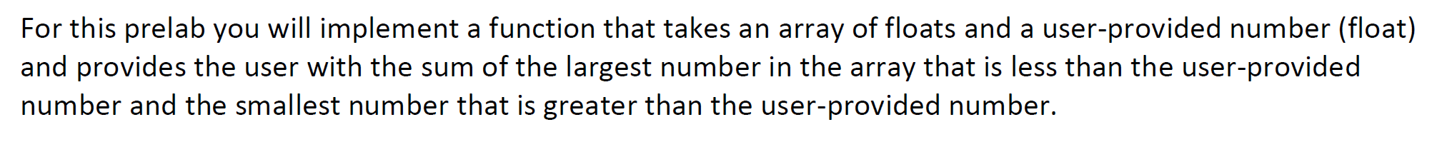 For this prelab you will implement a function that | Chegg.com