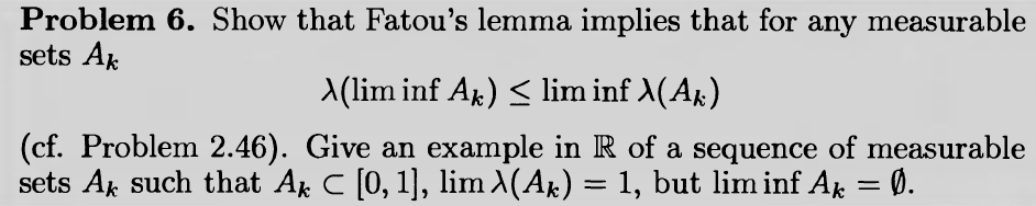Solved are Fatou's Lemma: Assume fı, /2, functions. Then tne | Chegg.com
