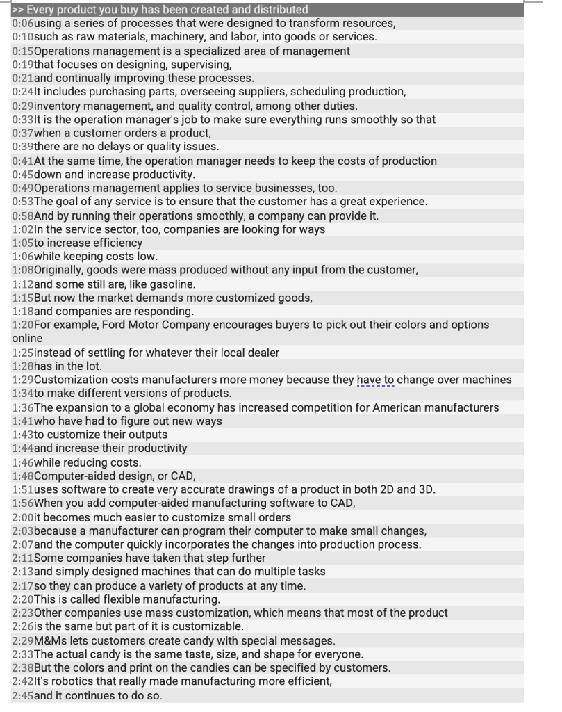 Solved >> Every product you buy has been created and | Chegg.com