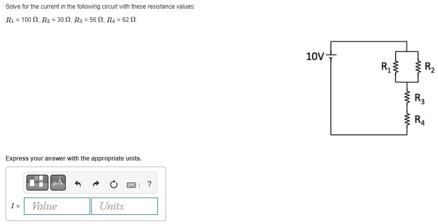 Solved Solve for the current in the following circuit with | Chegg.com