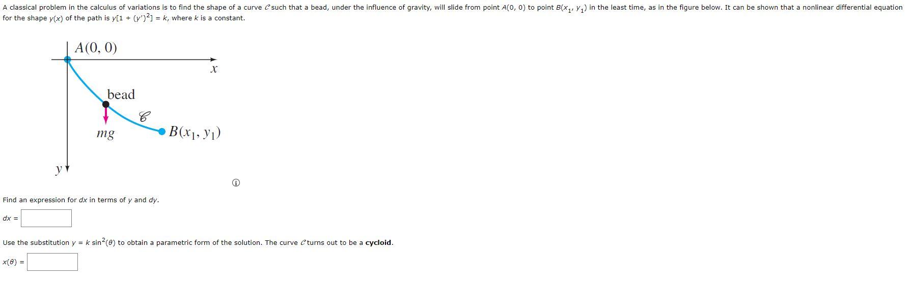 Solved A classical problem in the calculus of variations is | Chegg.com