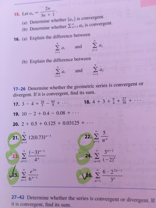 Solved Let a_n = 2n/2n + 1. (a) Determine whether {a_n} is | Chegg.com