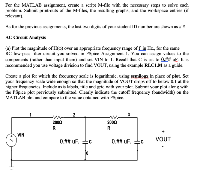 Solved For the MATLAB assignment, create a script M-file | Chegg.com
