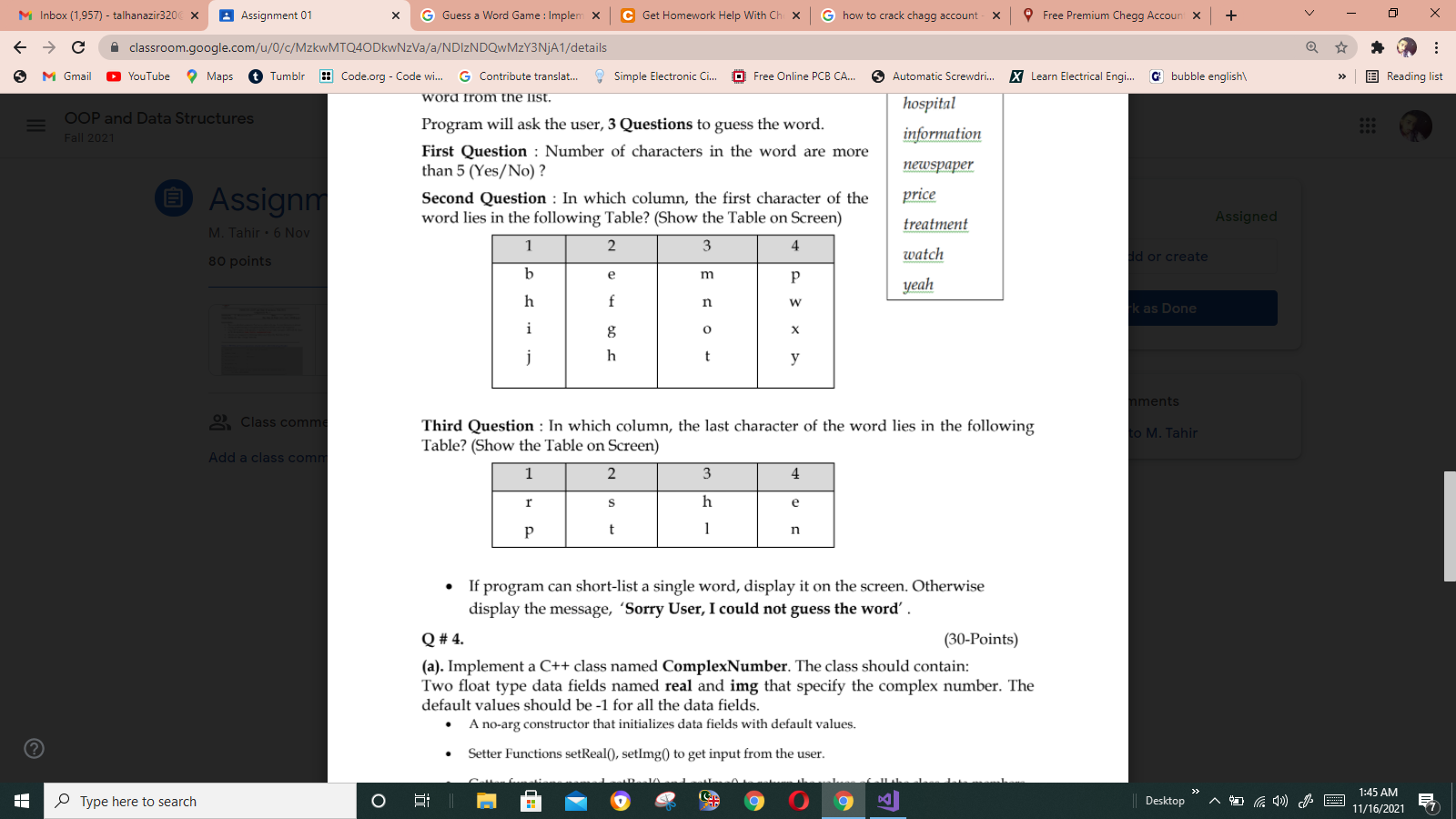 Solved Guess a Word Game : Implement ‘Guess a Word Game’ in | Chegg.com