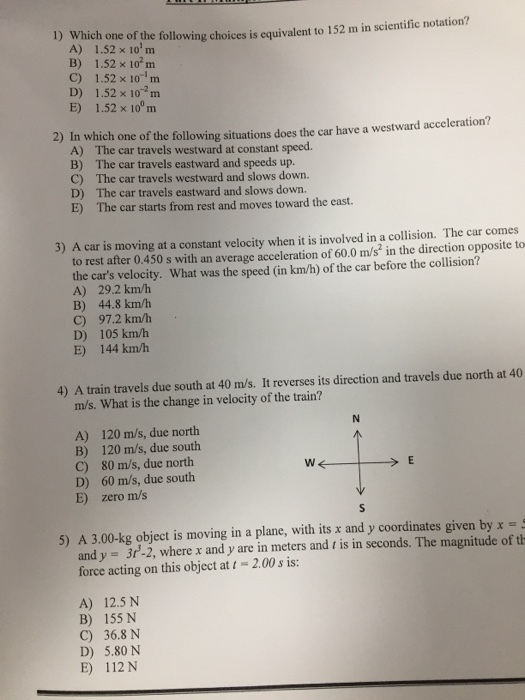 Solved Which one of the following choices is equivalent to | Chegg.com