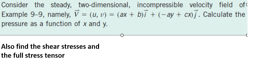 Solved Consider the steady, two-dimensional, incompressible | Chegg.com