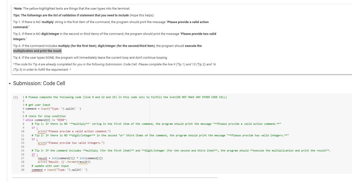 Solved *Note: The yellow-highlighted texts are things that | Chegg.com