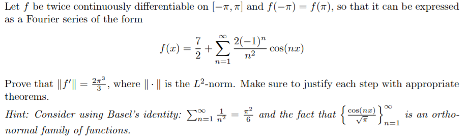 Solved Let f be twice continuously differentiable on (-1,7] | Chegg.com