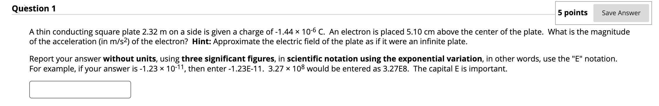 Solved Question 15 ﻿pointsA thin conducting square plate | Chegg.com