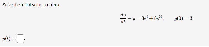 Solved Solve the initial value problem | Chegg.com