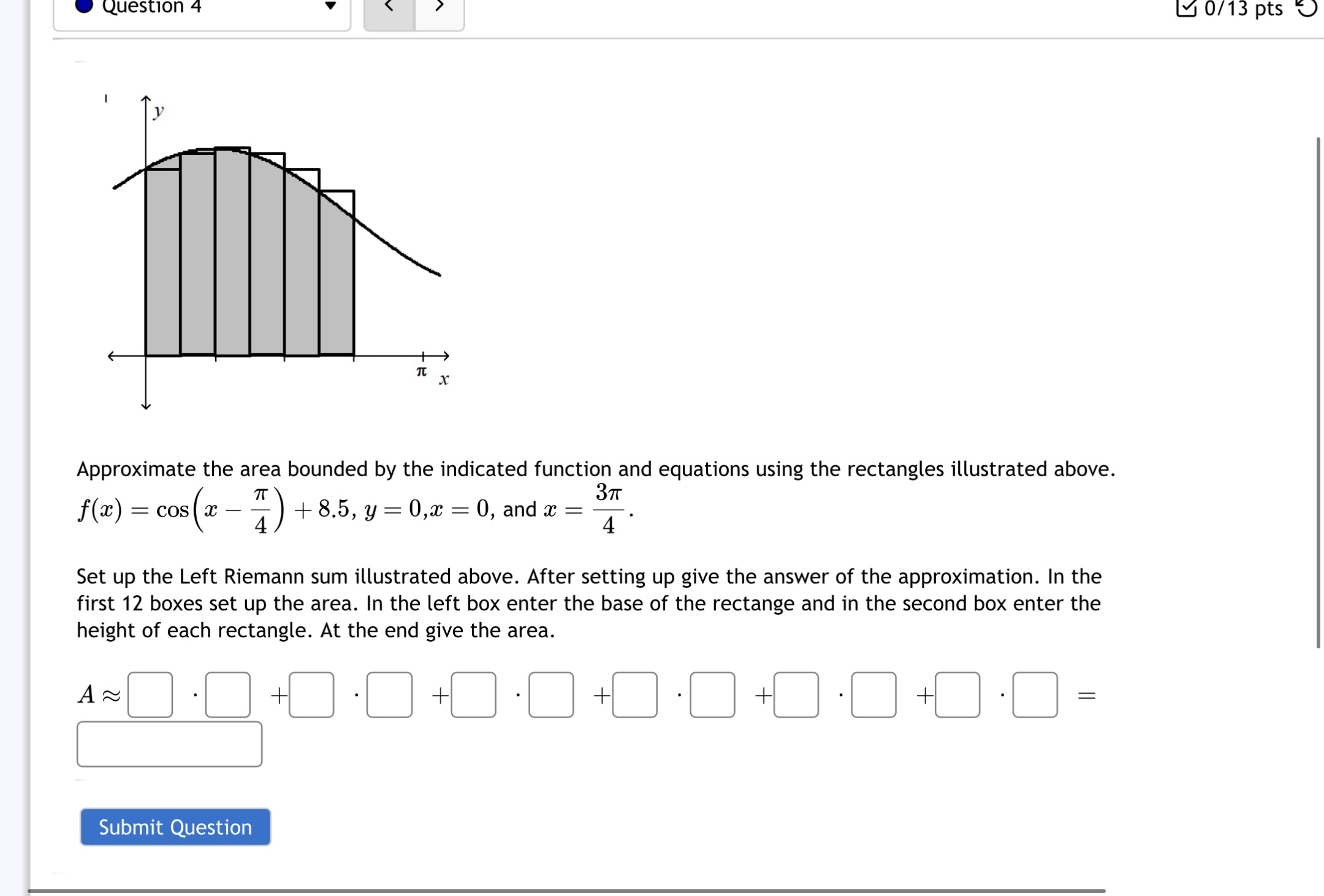 Solved Approximate the area bounded by the indicated | Chegg.com
