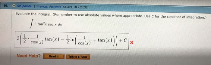 Solved 1. 1113 points l Previous Answers SCalcET8 7.1.017 MI | Chegg.com Solved 1. 1113 points l Previous Answers SCalcET8 7.1.017 MI | Chegg.com