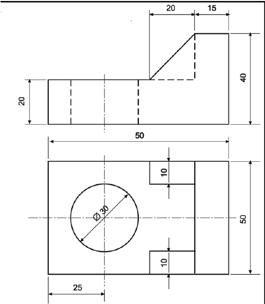 Solved Dimension it by drawing the isometric perspective of | Chegg.com