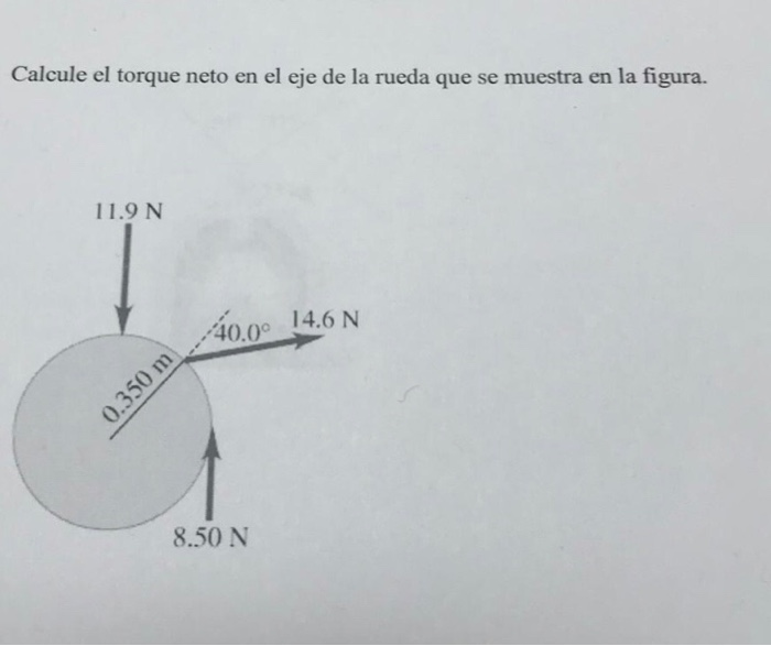 Solved Calculate the net torque on the wheel axle shown in | Chegg.com