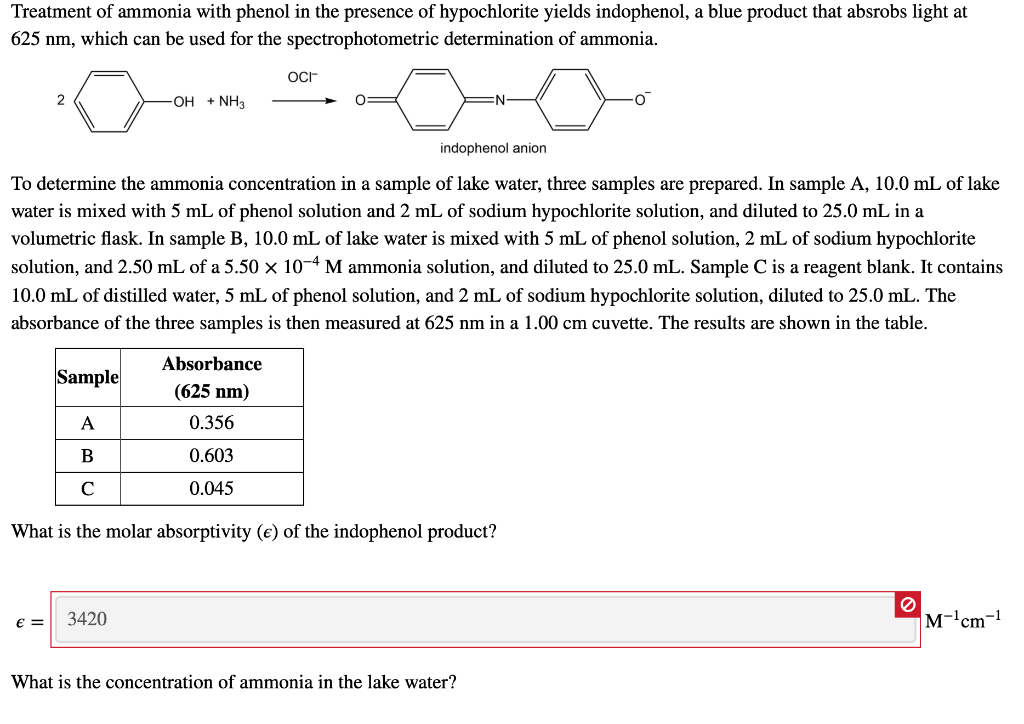 Solved Treatment of ammonia with phenol in the presence of | Chegg.com