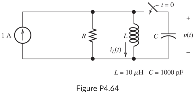 In Figure P4.64, let R=500 Ω. Using the inductor | Chegg.com