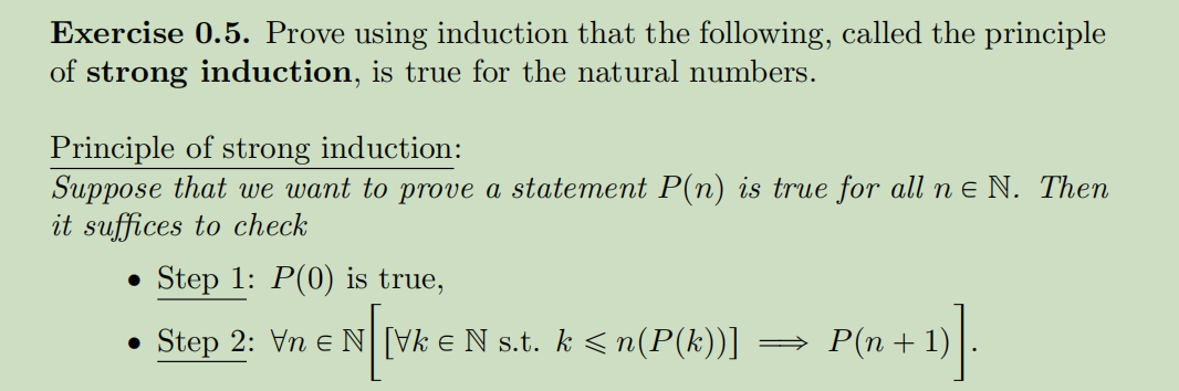 Solved Exercise 0.5. Prove using induction that the | Chegg.com