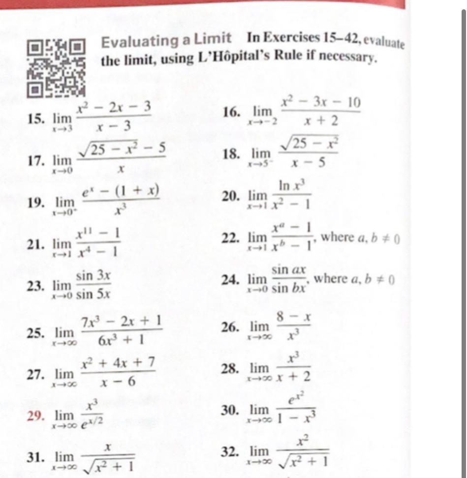Solved Evaluating a Limit In Exercises 15-42, evaluate the | Chegg.com